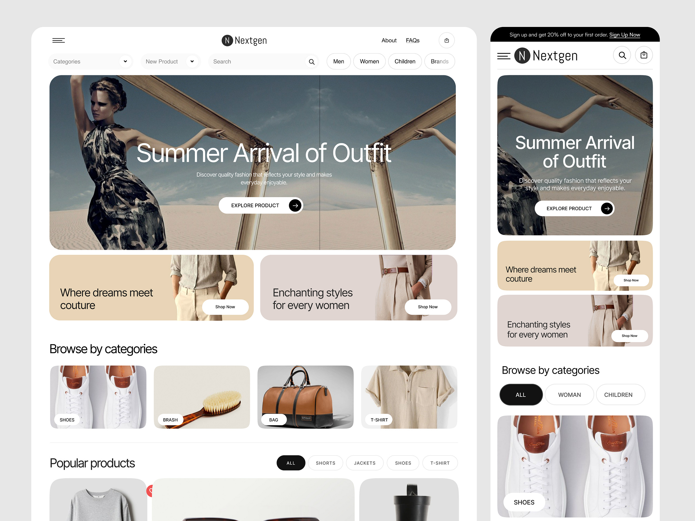 Clothing eCommerce Website Design by Madhu Miah on Dribbble