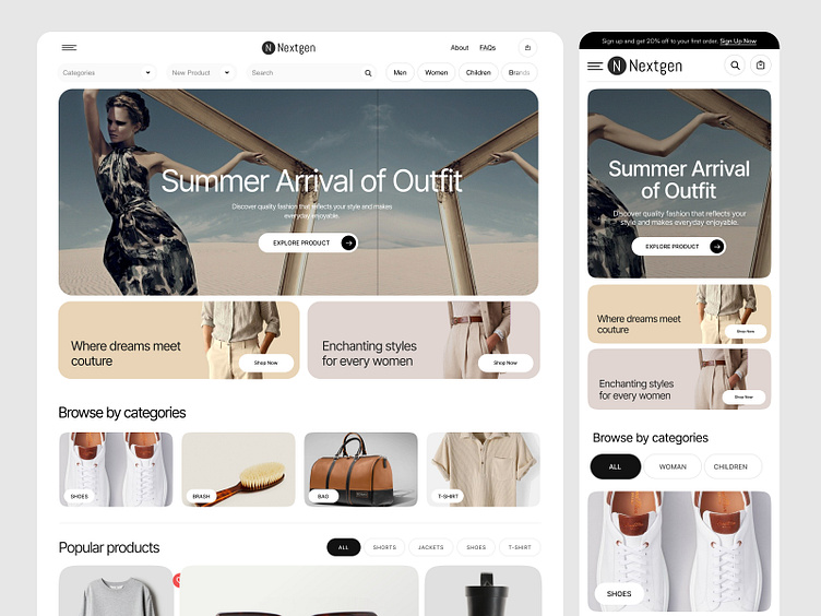 Clothing eCommerce Website Design by Madhu Miah on Dribbble