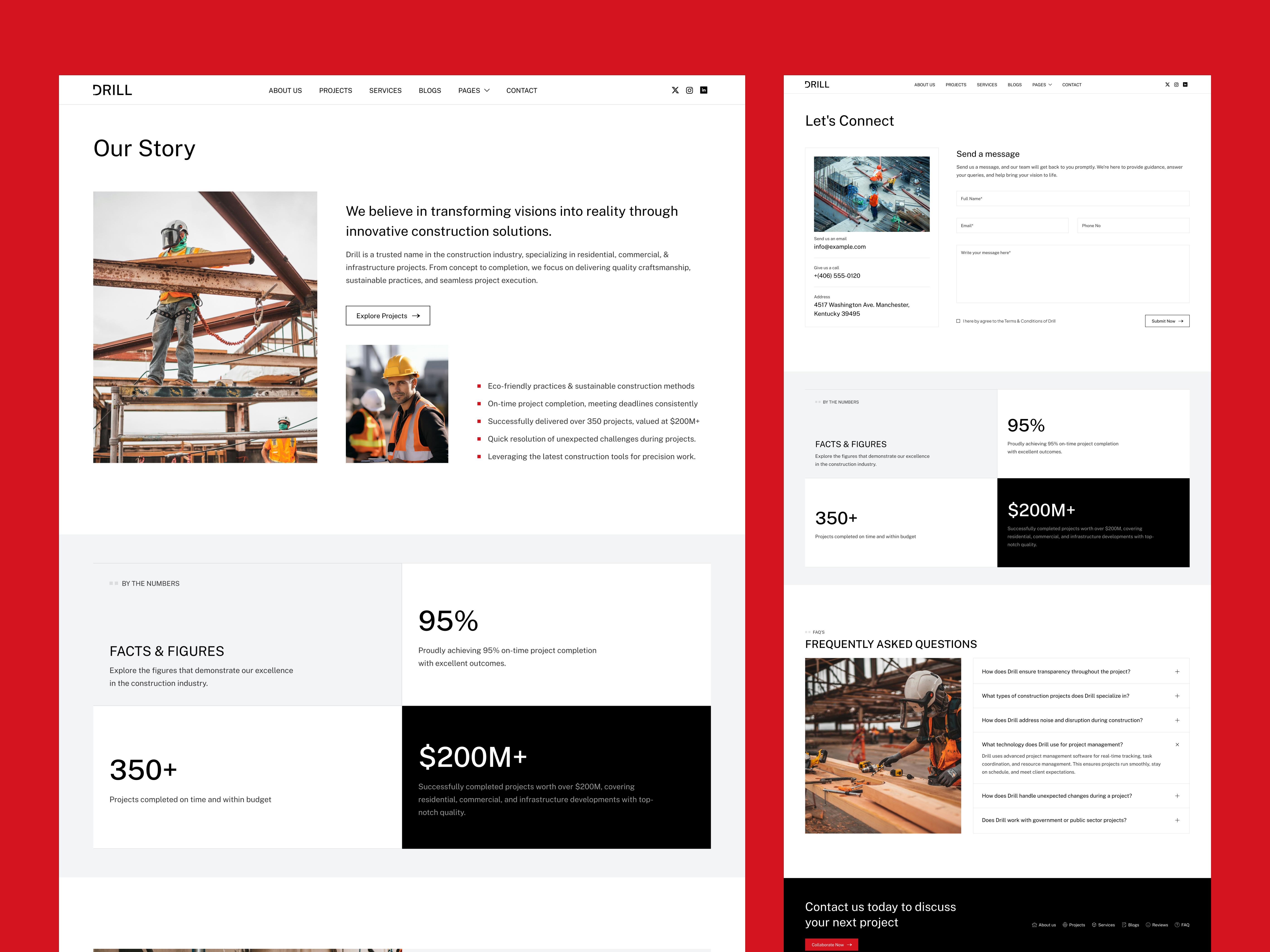 Drill - Home Services Website Template by Nixar Studio on Dribbble