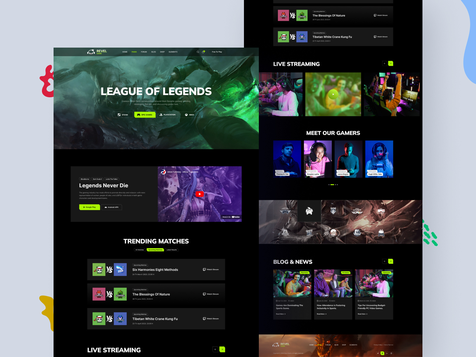 Game Design Website Landing Page by Habib Hemel on Dribbble