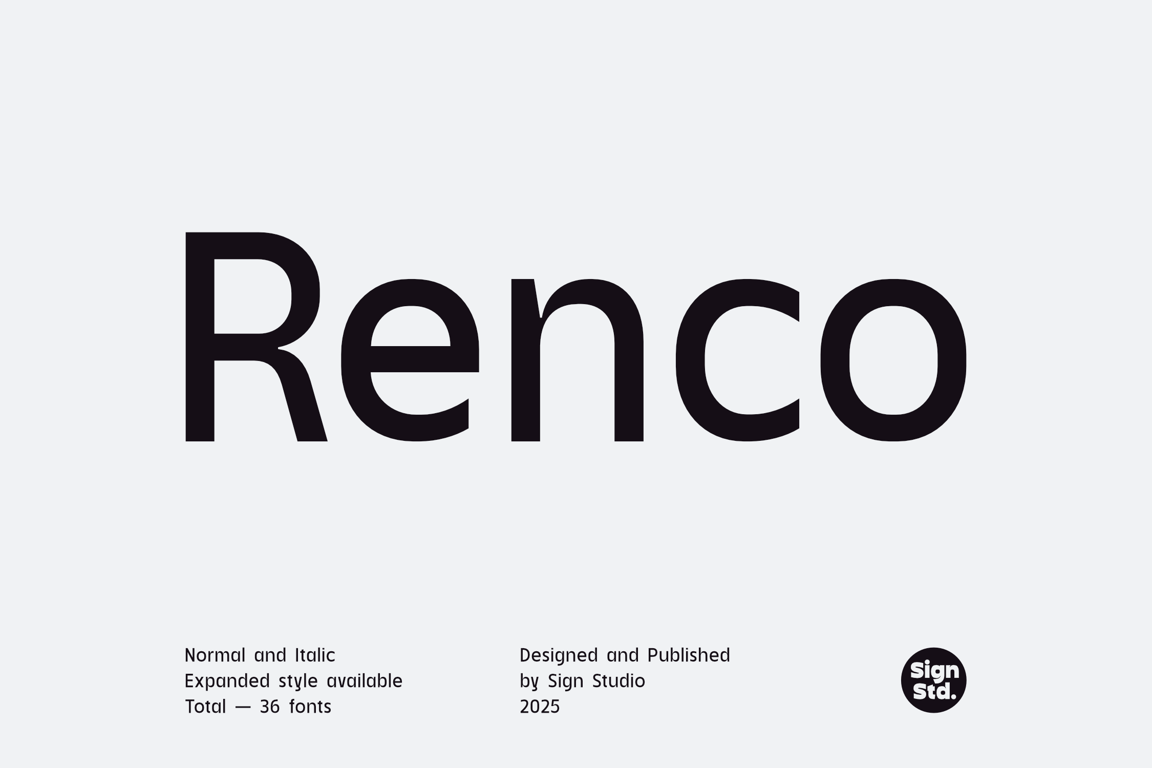 Renco - Regular & Expanded Font Family by Sign Studio on Dribbble