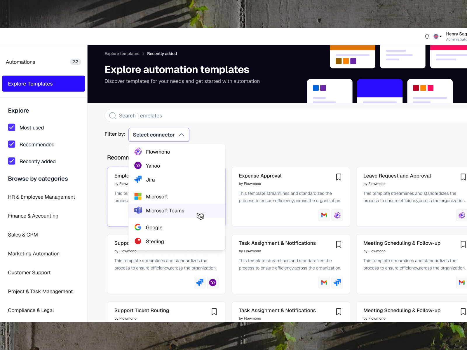 Template Explorer – Automation Made Simple by Uchechi Kalu on Dribbble