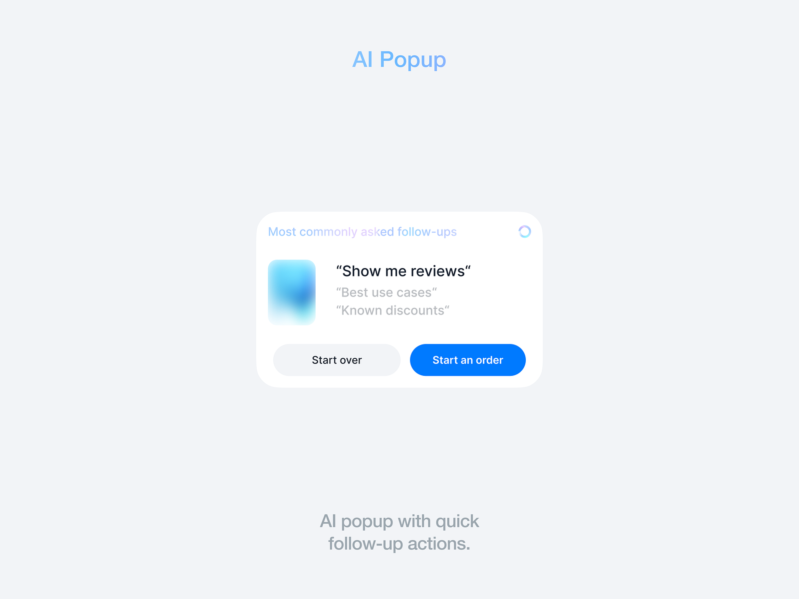 Today’s Drop: AI Popup by Headstart UX on Dribbble