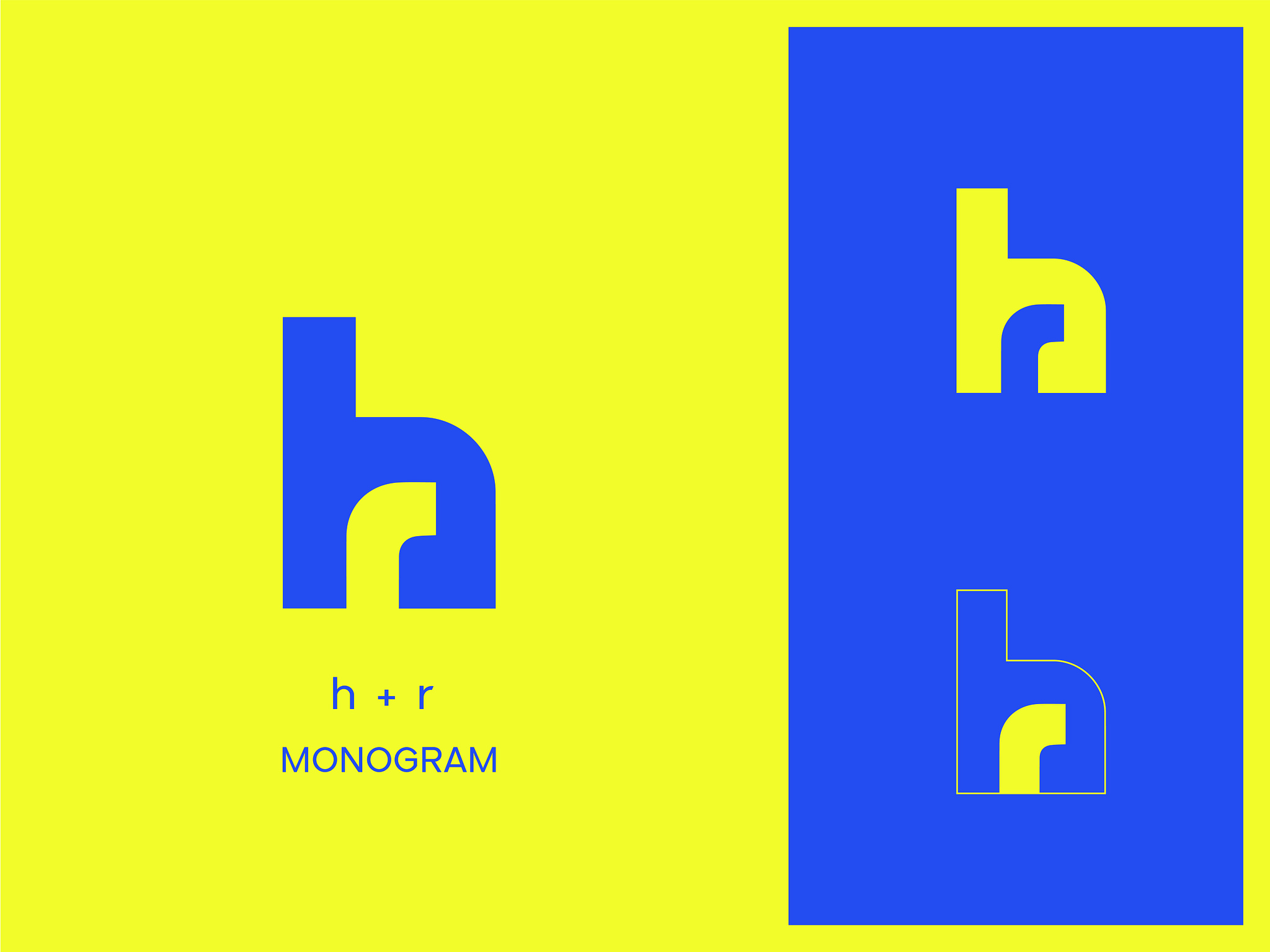 h + r Monogram Logo by Joynal Abedin on Dribbble
