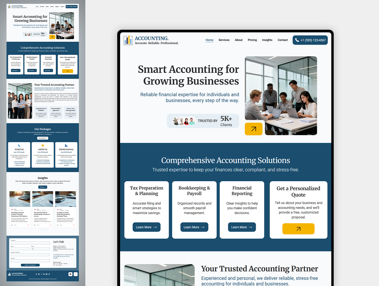 Bookkeeper & Accounting Wix Studio Website Template by Kitteeh on Dribbble