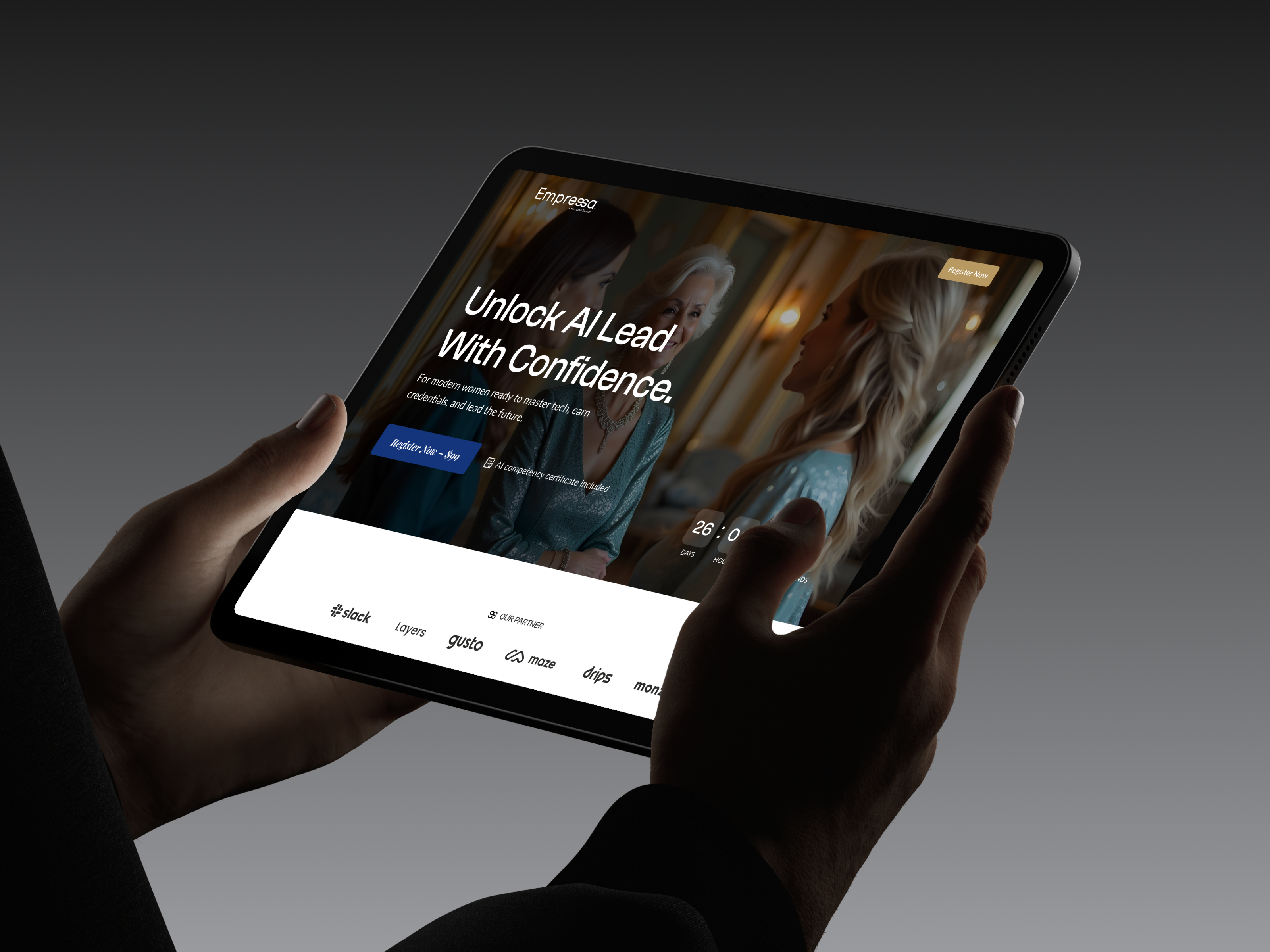 Empressa. AI- AI Consulting Website for Women’s Empowerment by Shahid Miah UI UX Designer for ...