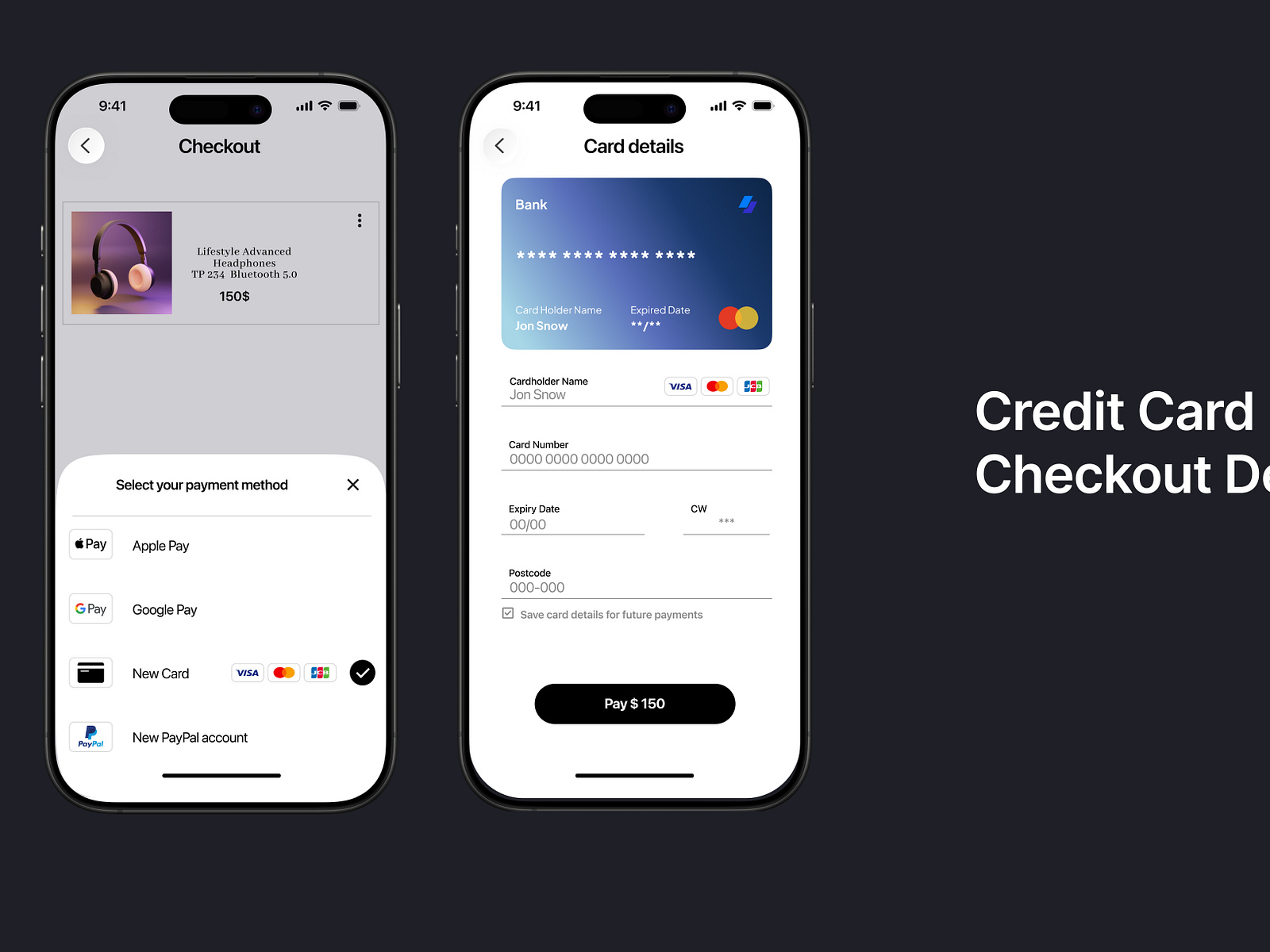 Credit Card Details Screen Design by Ruslana F. on Dribbble