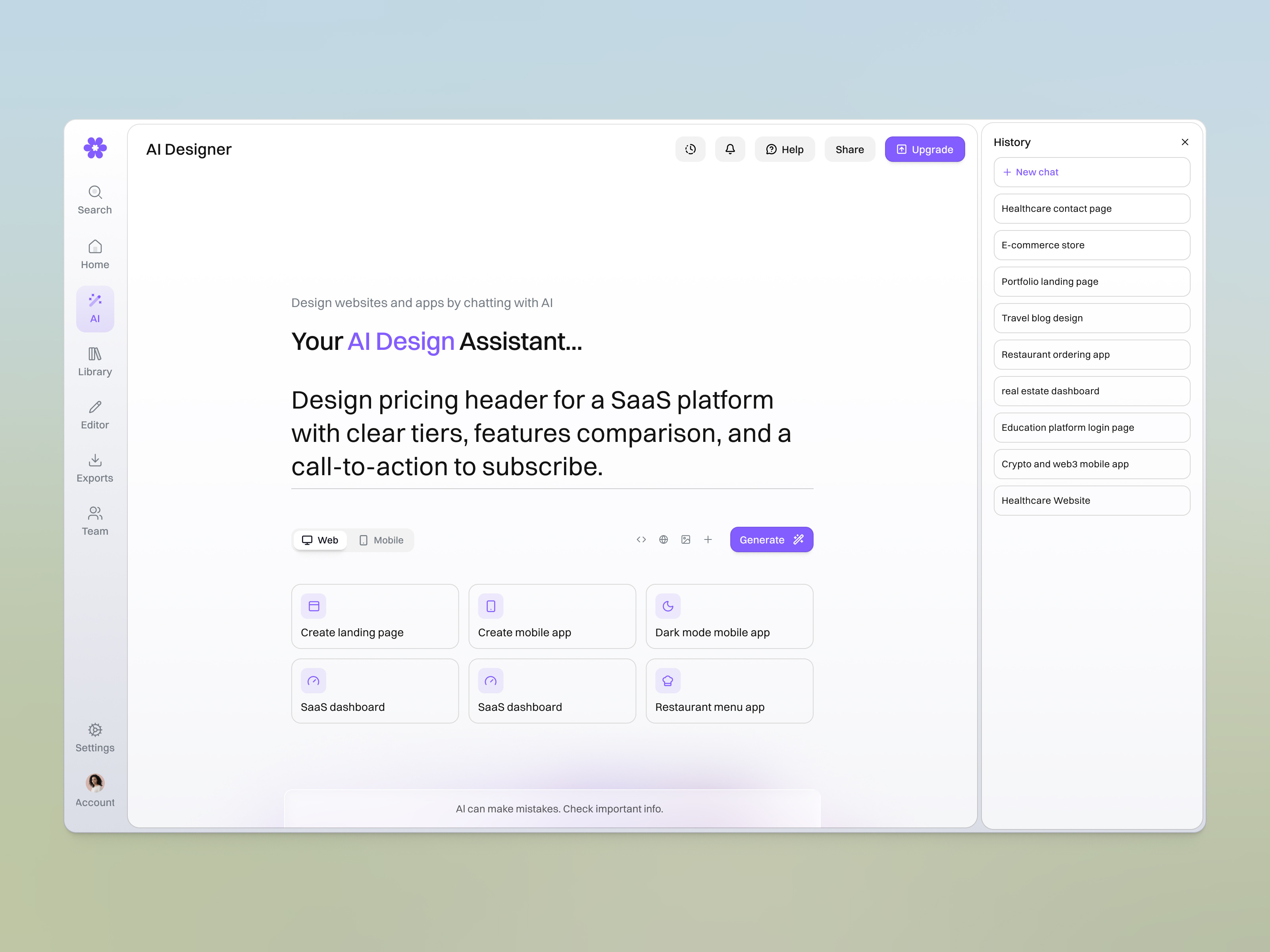 Flowrine - The AI Co-pilot for UI/UX Designers by Nazmi Javier for Unspace Studio on Dribbble