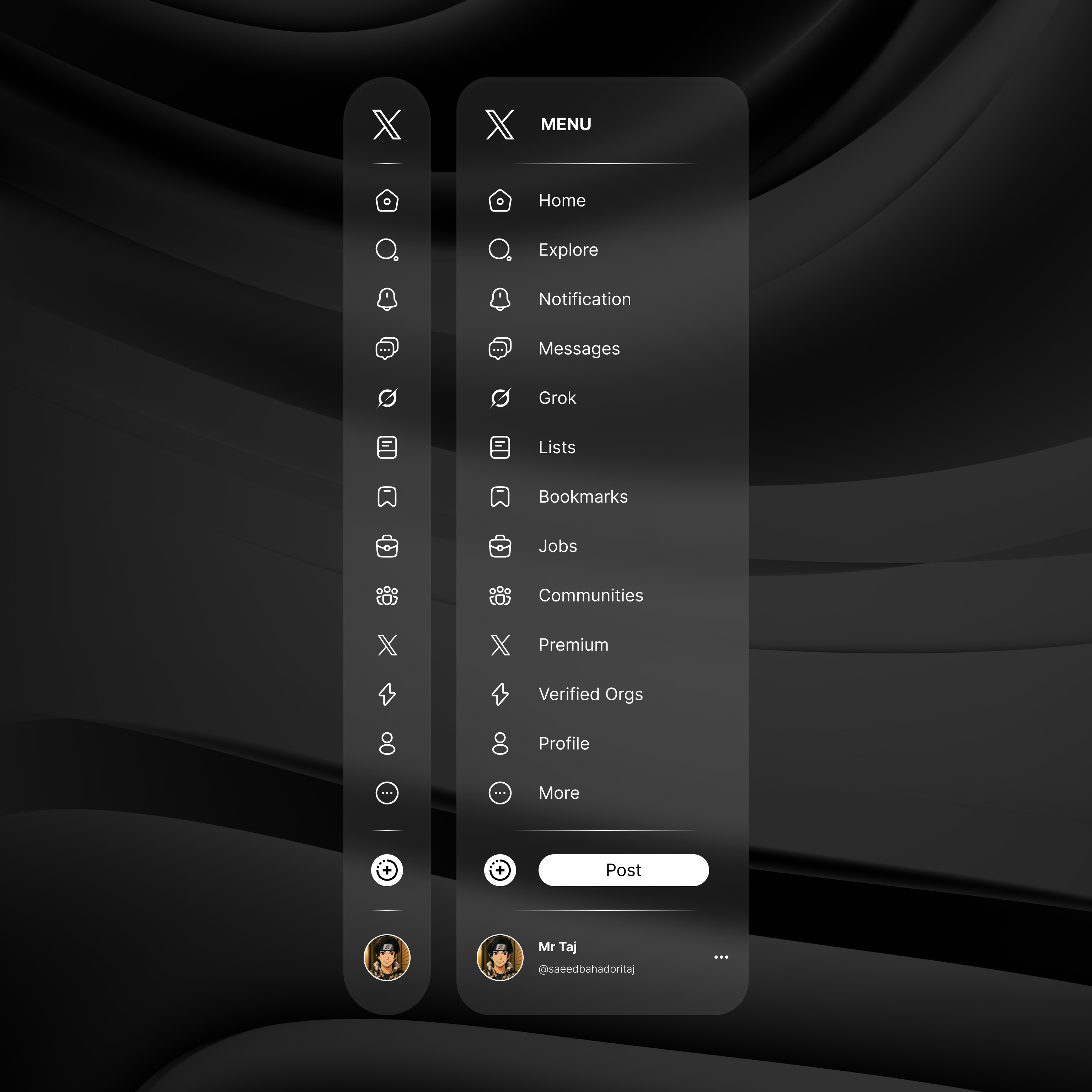 X Twitter Redesign - Bento Vision Pro Blur Aesthetic by Mr Taj on Dribbble