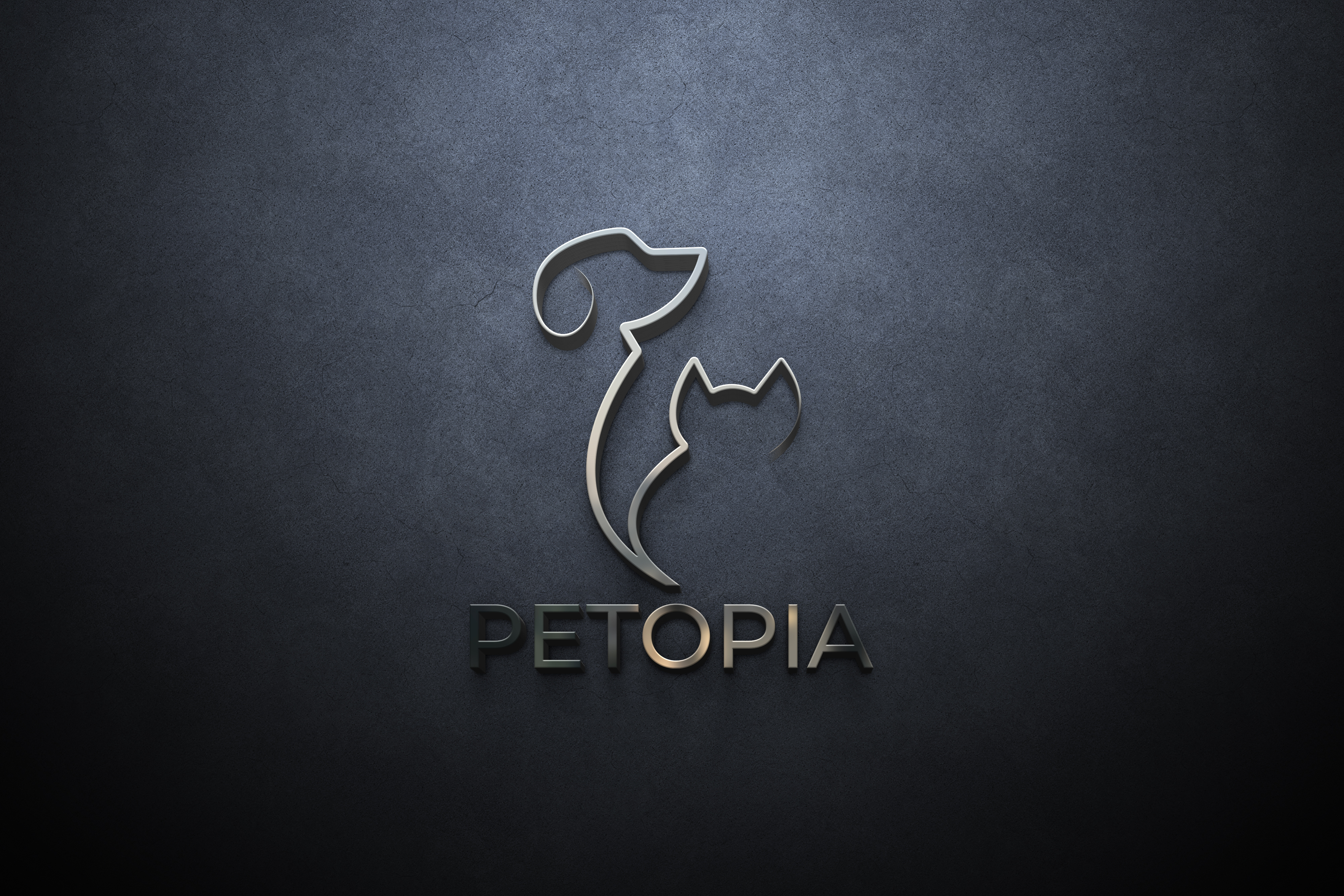 Cat and Dog Combine Petopia Pet Food Company logo Design 2025. by ...