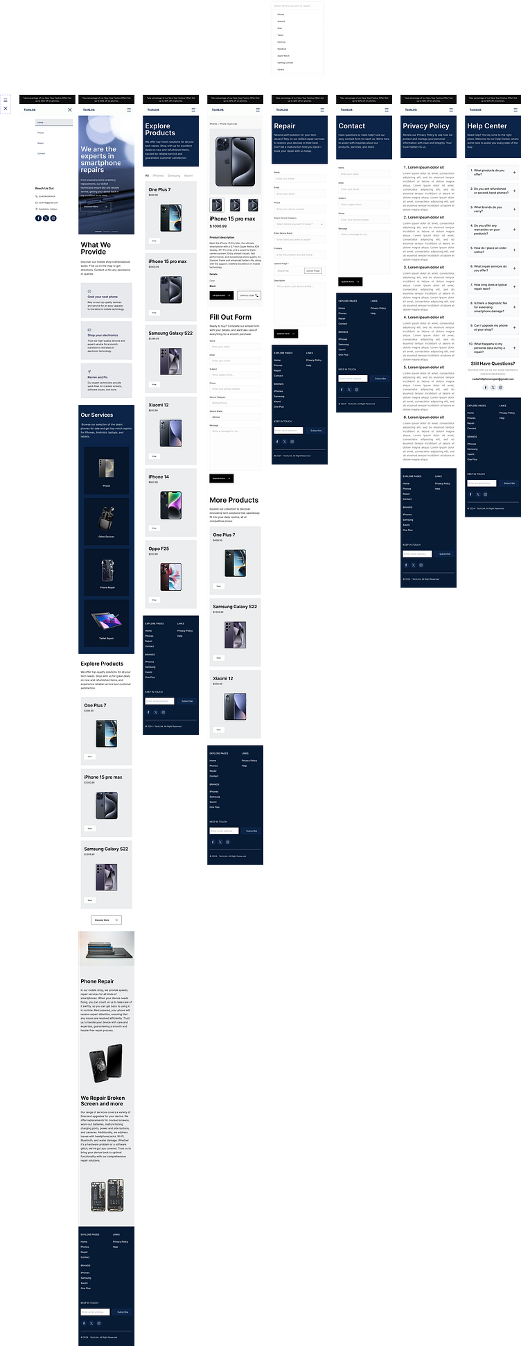 TechLink – Electronics Repair & Sales (Responsive UI) by Samrat Dhakal on Dribbble