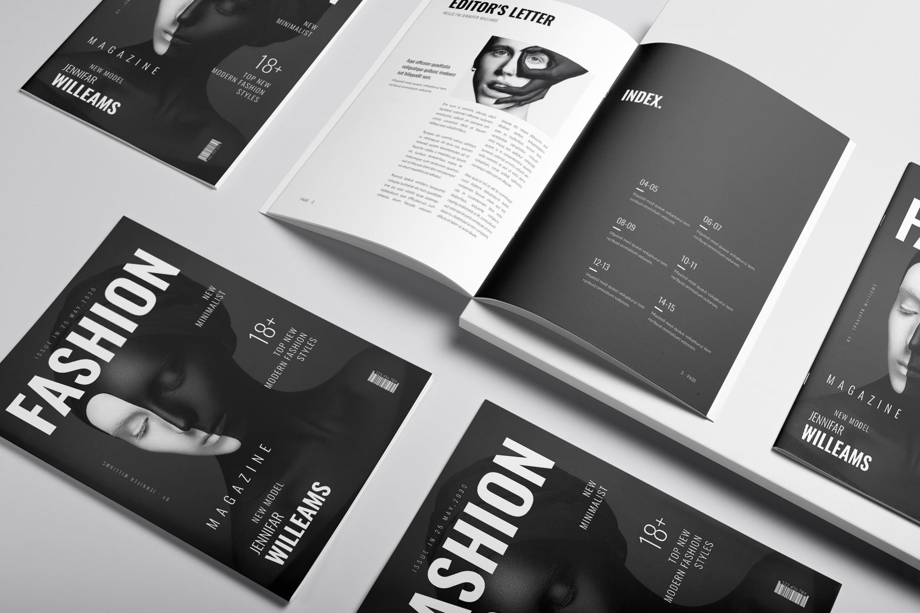 Fashion Magazine Template by DesignCrest on Dribbble