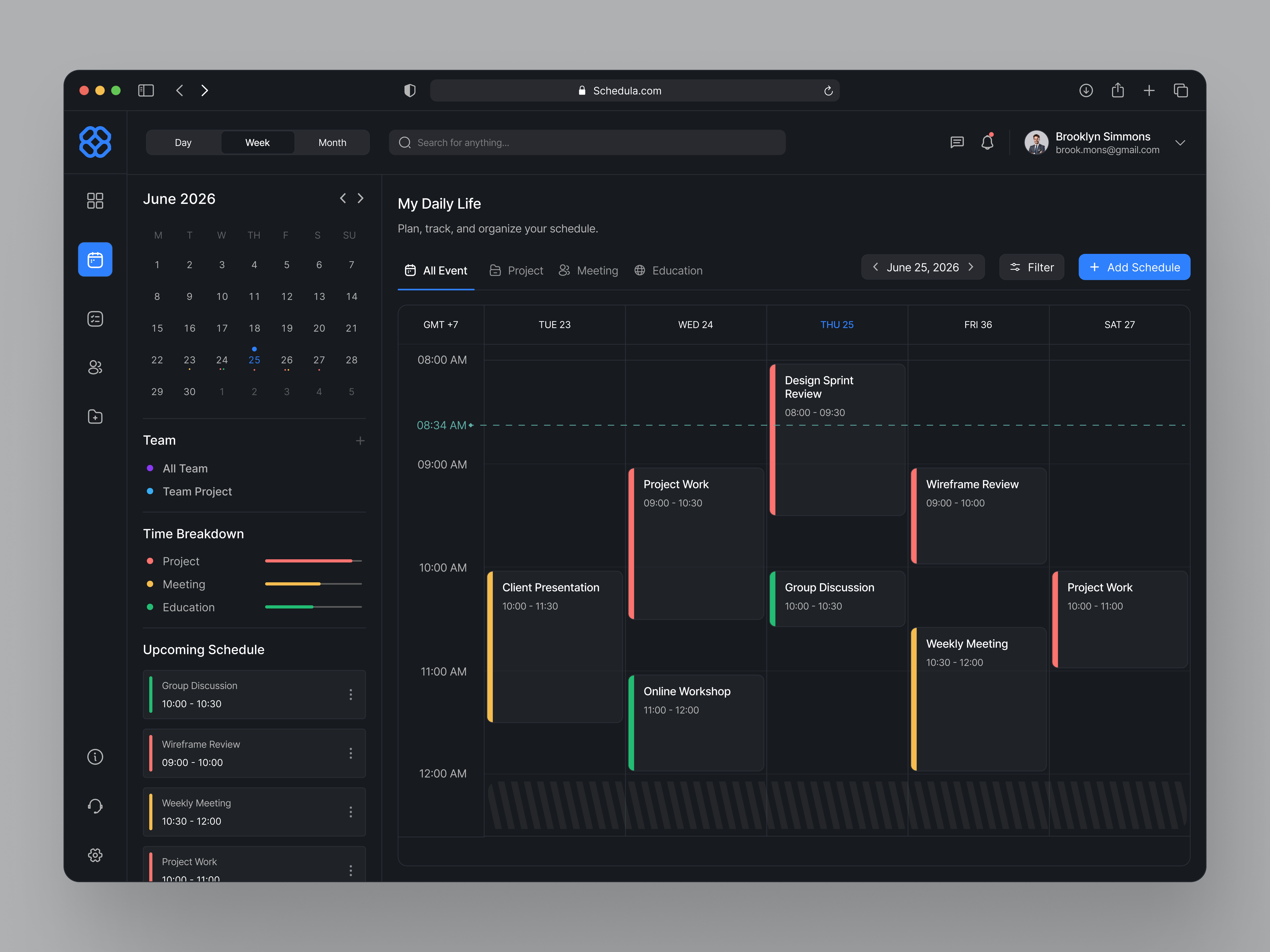 Schedula - Calender Page by Vektora UIUX for Vektora on Dribbble