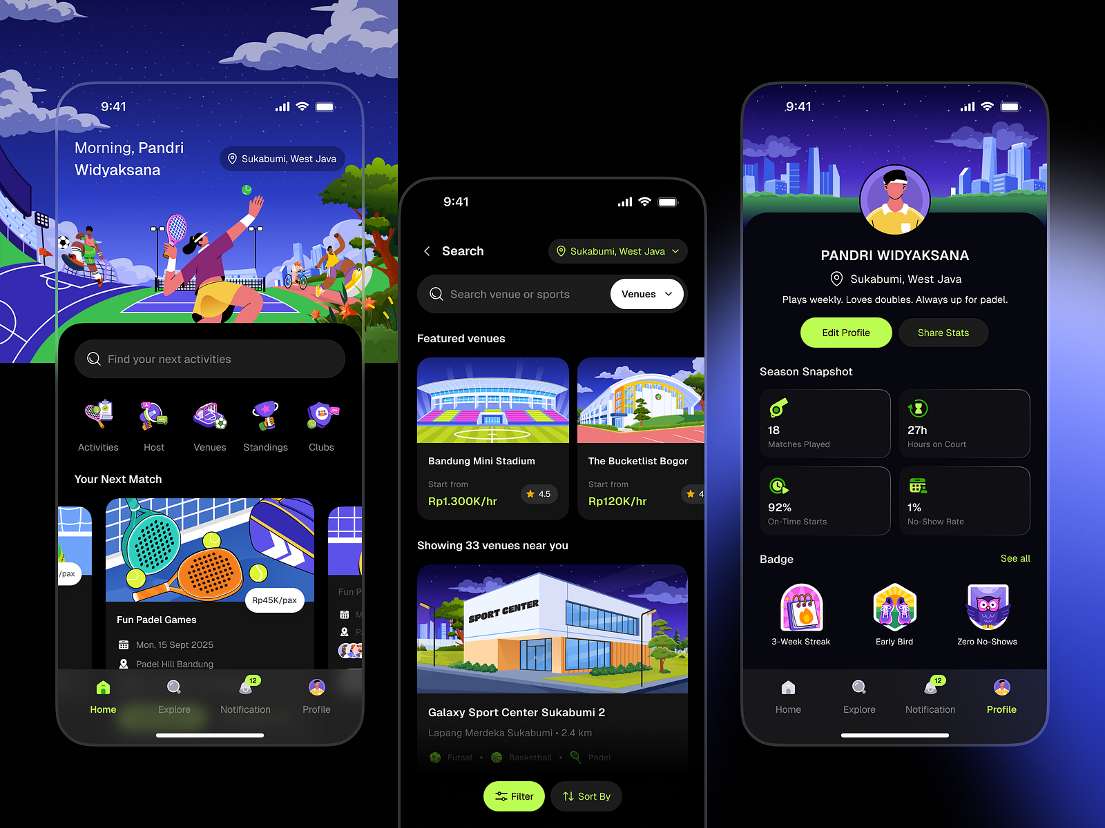 Arena - Social Sport Club App 🏋️ by Orely on Dribbble