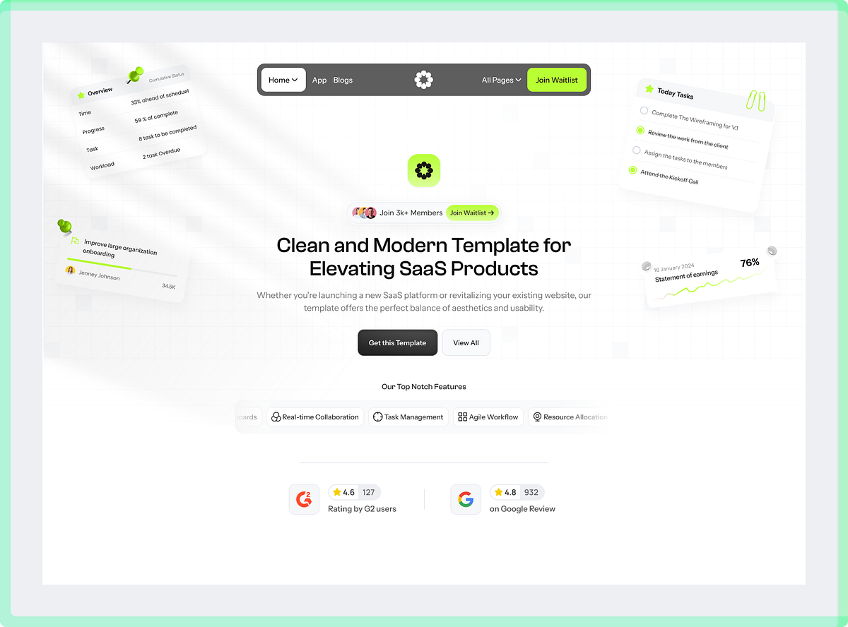 Clean and Modern Template by X.Bin on Dribbble