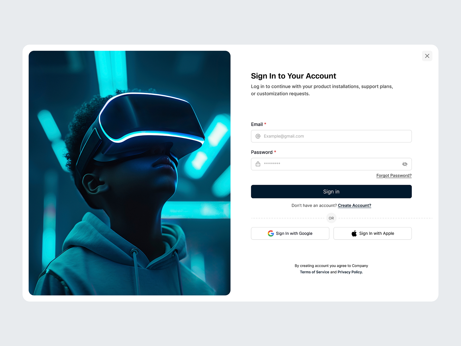 Web Login Page UI — Clean & Modern Sign-In by WRTeam Design on Dribbble