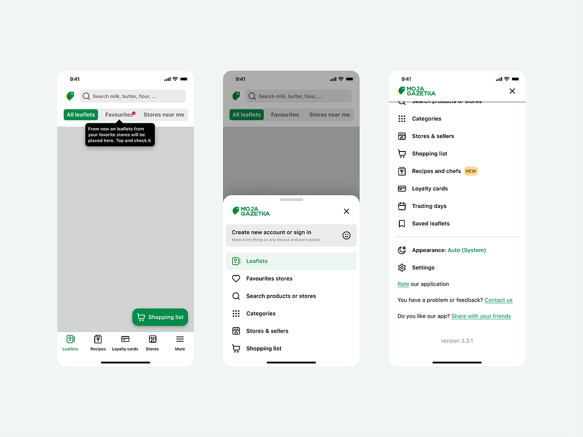 Navigation of the iOS app with a clean and intuitive design by Rafal ...