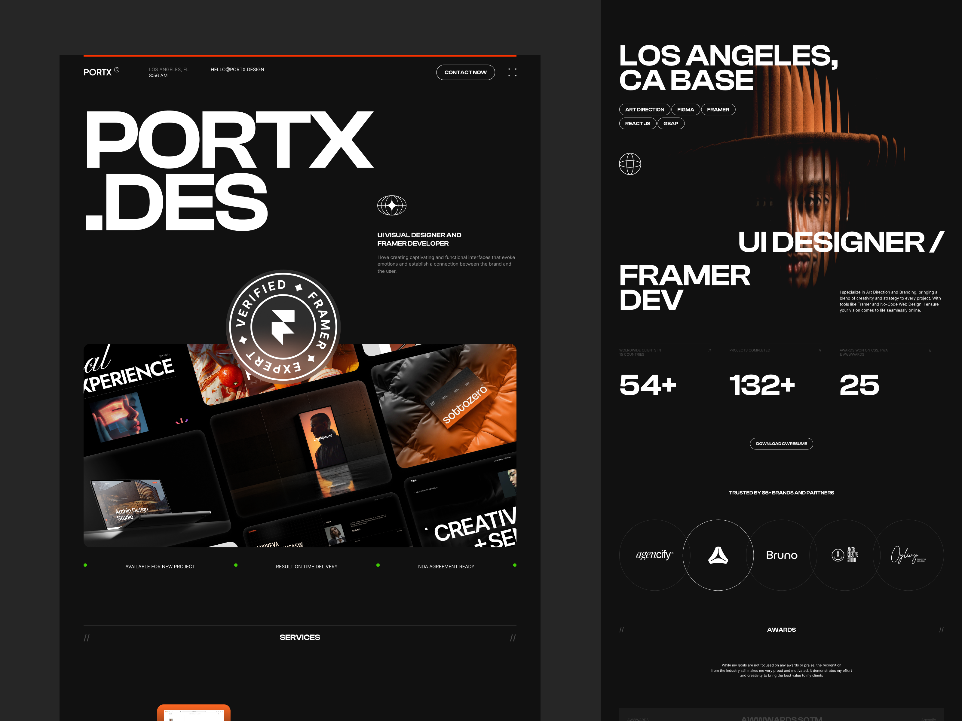 Portx - Personal Portfolio by Logan Dang for LoganCee Studio on Dribbble