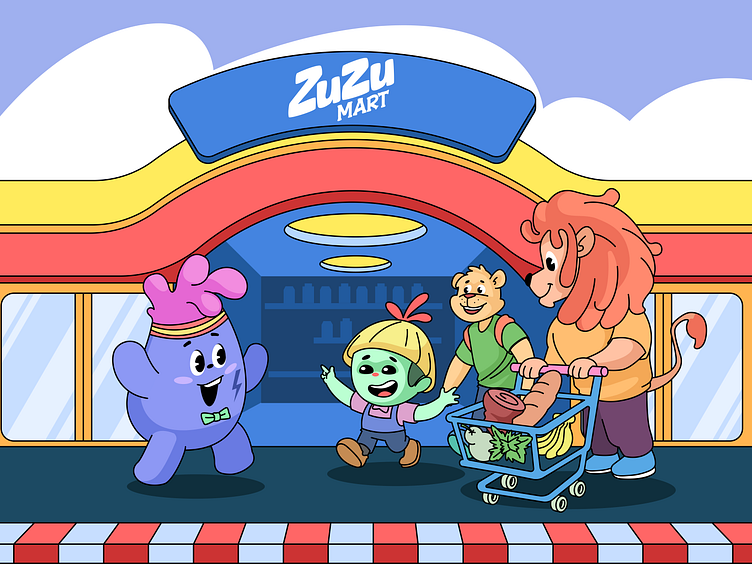 ZuZu Mart Illustration - Snack Squad Character Design by Orbix Studio ...