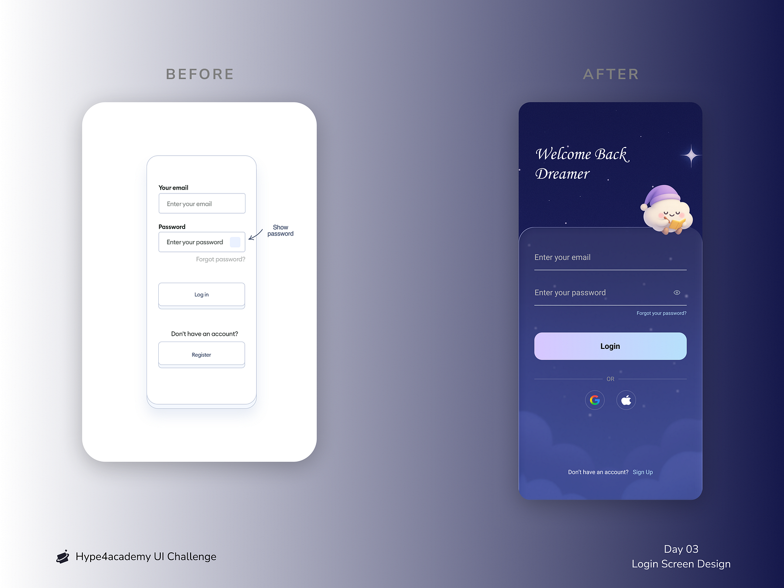 Daily UI Challenge #03 - Login Page by Yara Alkadi on Dribbble