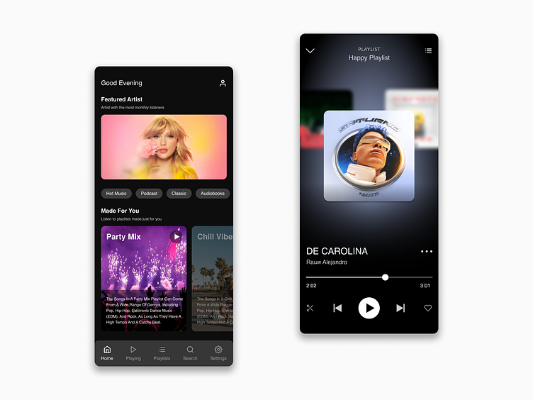 Music Player UI Design by RJ Jaracuaro on Dribbble
