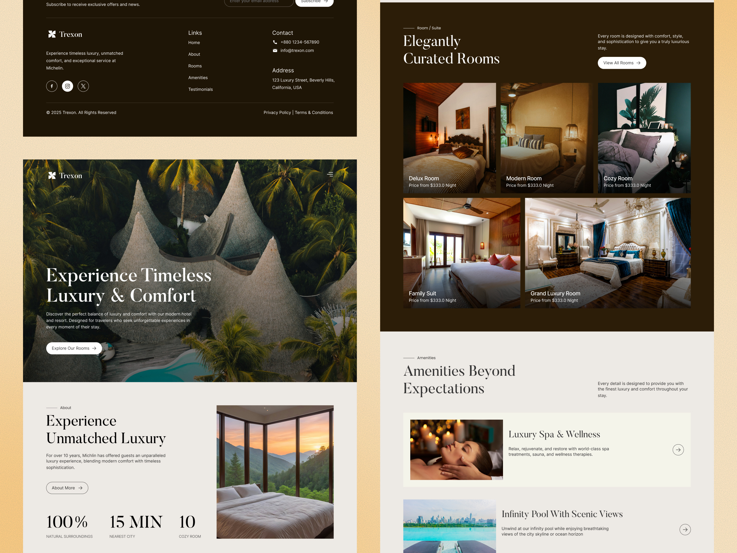 Luxury Resort & Hotel Website Design – Modern Villa & Cottage by Jabel ...