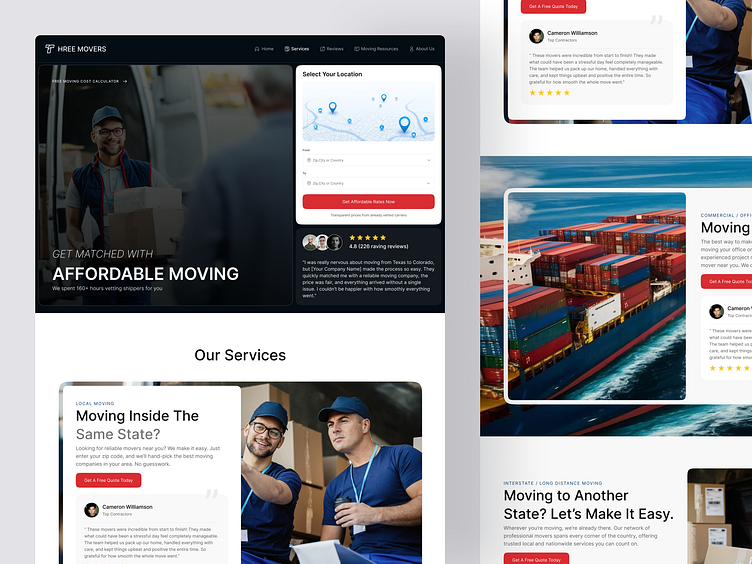 Logistics Website - Services page by Sheikh Attabur on Dribbble