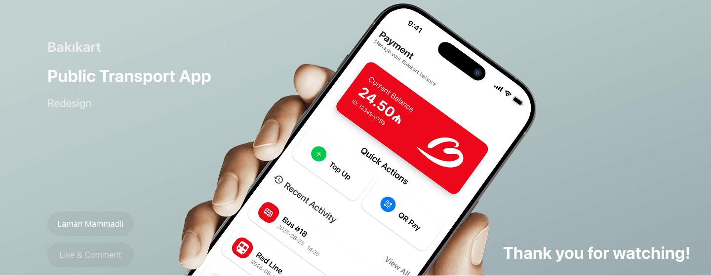 Public Transport App | Mobile UX/UI | Bakıkart by Laman Mammadli on Dribbble