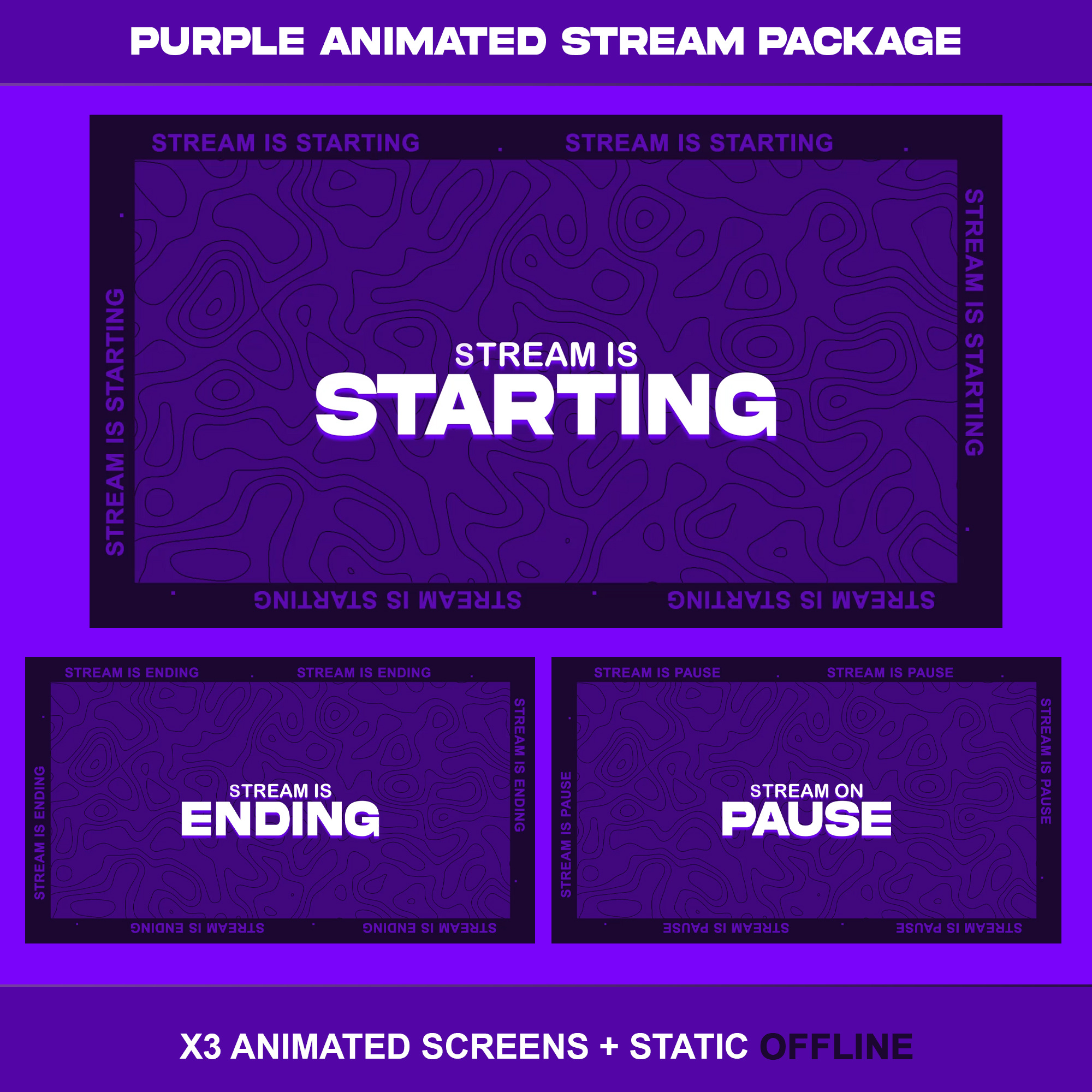 Purple Stream Overlay I Twitch Overlay by VectorKingStudio on Dribbble