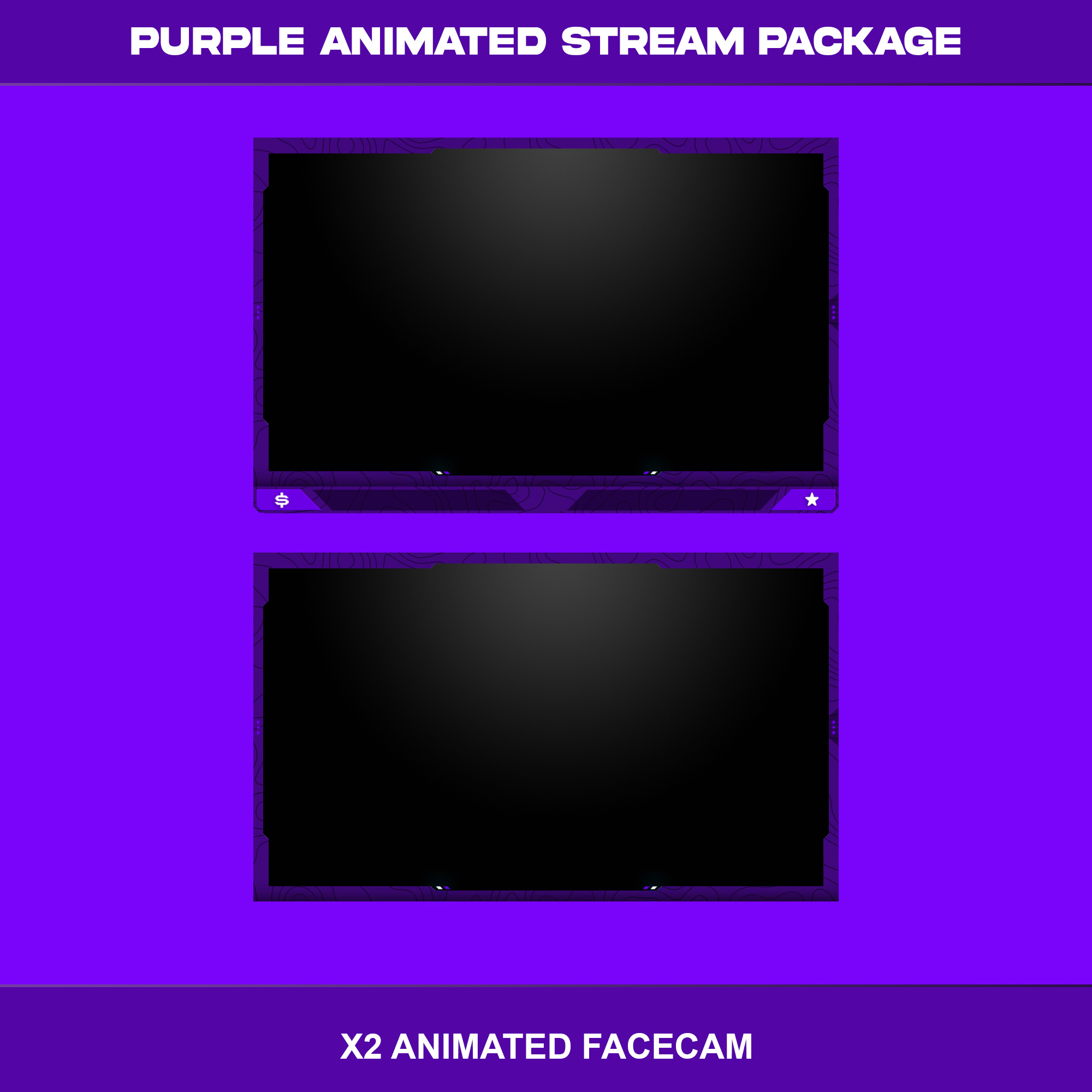 Purple Stream Overlay I Twitch Overlay by VectorKingStudio on Dribbble