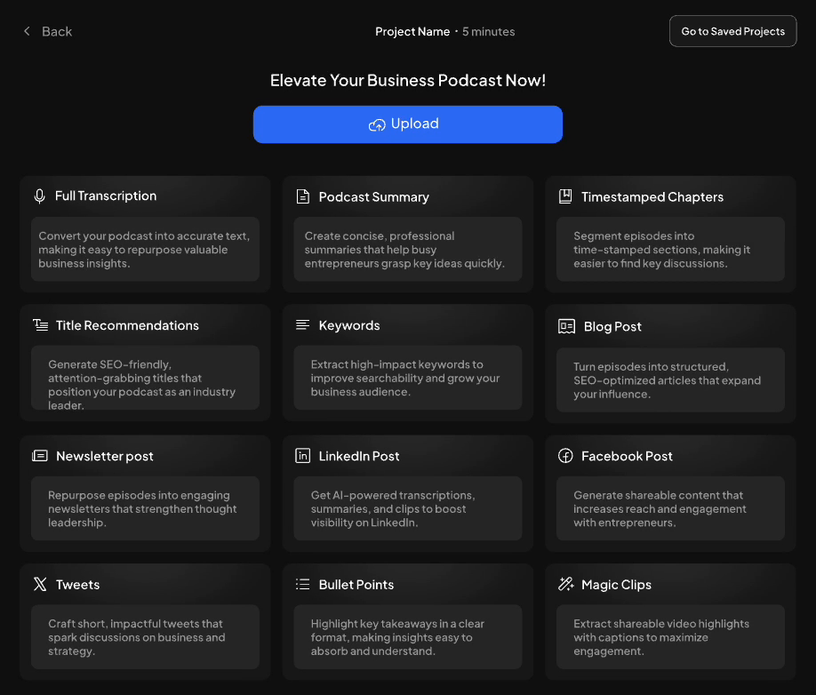 AI Podcast Upload & Generate Page by Dheivani Senjadipa on Dribbble