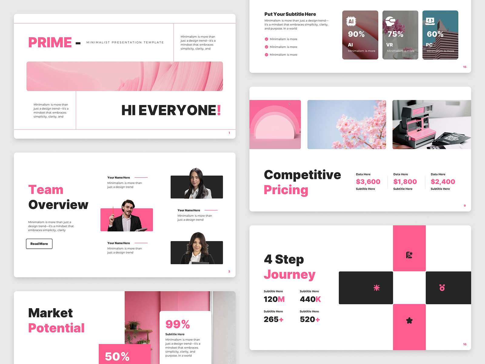Prime - Pink Minimalist Presentation by Arcane Creative on Dribbble