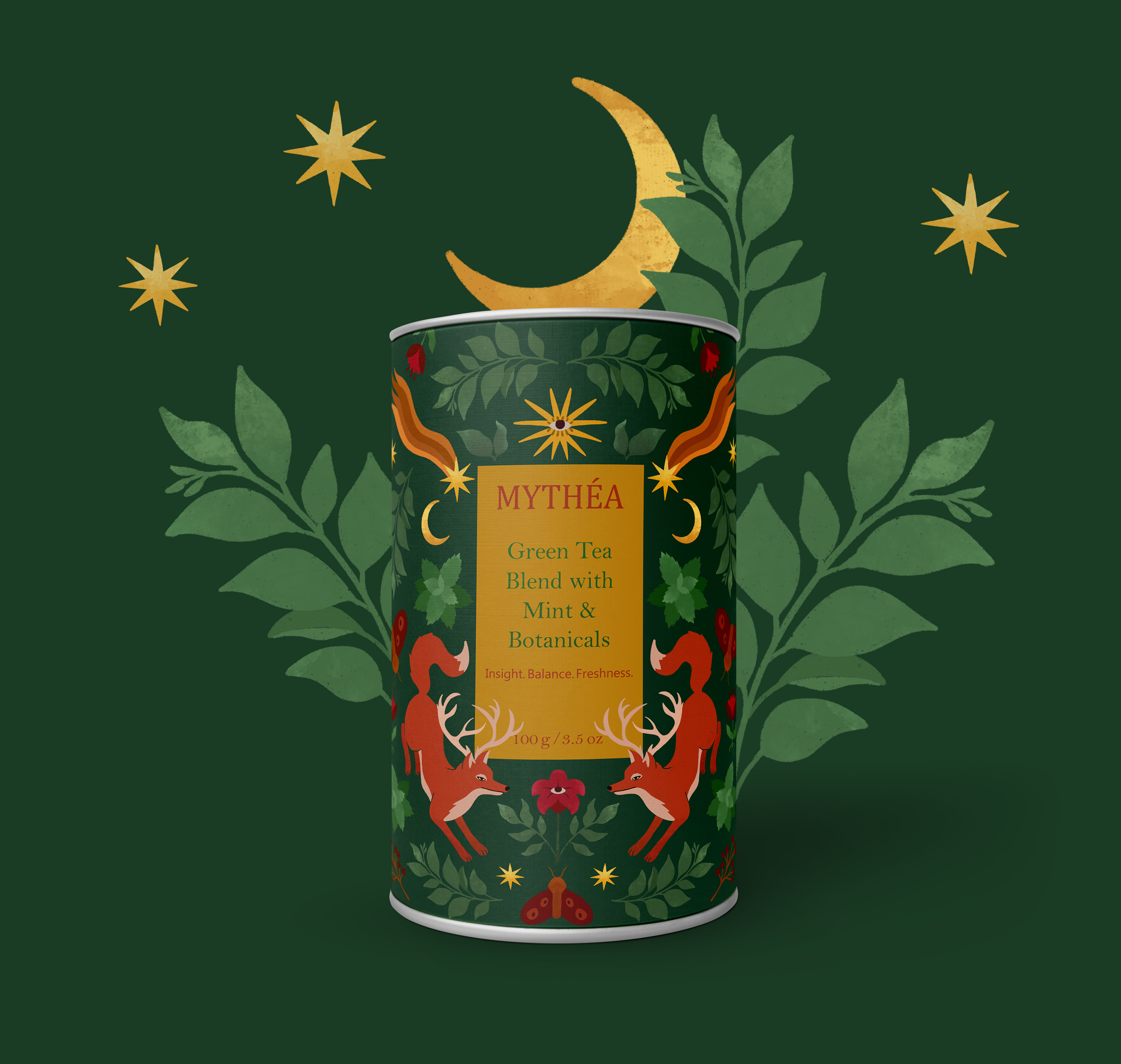 Premium tea packaging design and illustrations by Svetlana Malysheva on ...