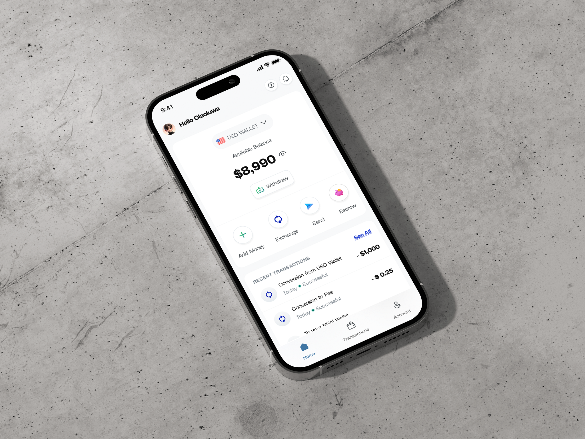 A Cross Border Payment Mobile App by Olaoluwa on Dribbble