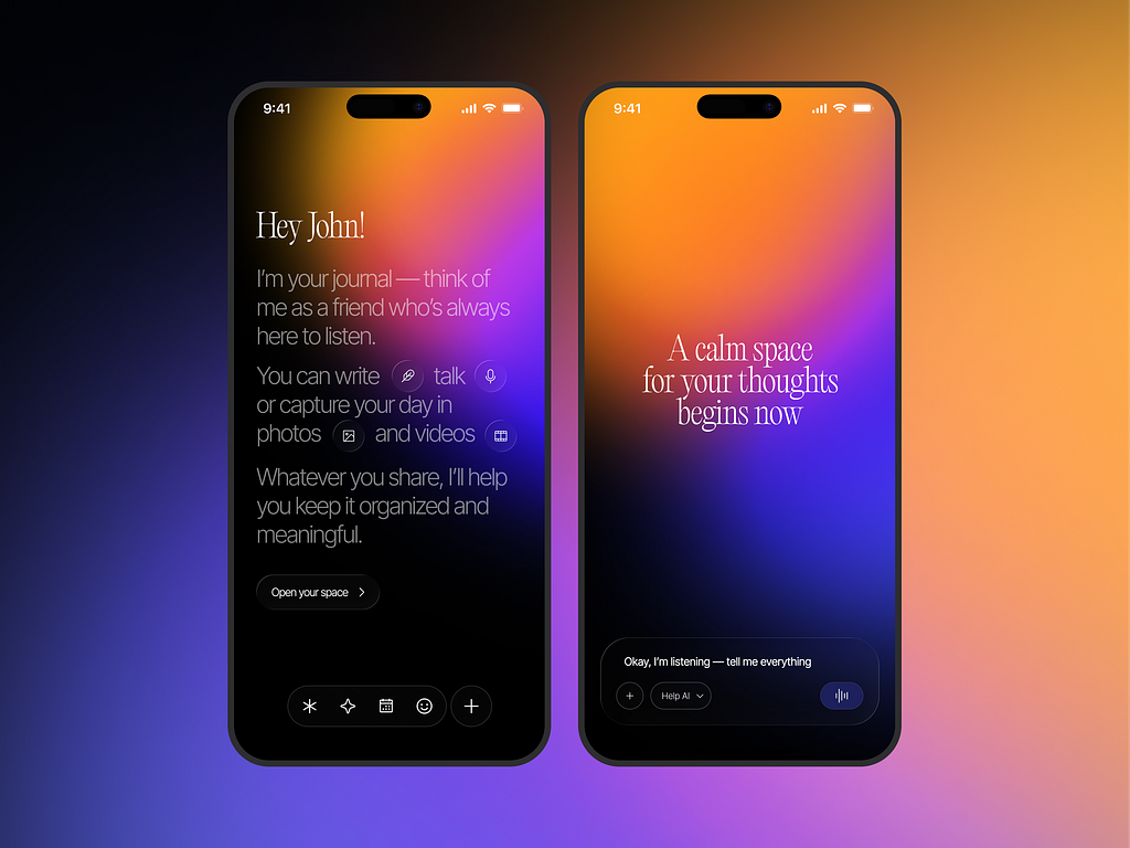 Personal AI-Powered Diary Mobile App by DigiCo on Dribbble