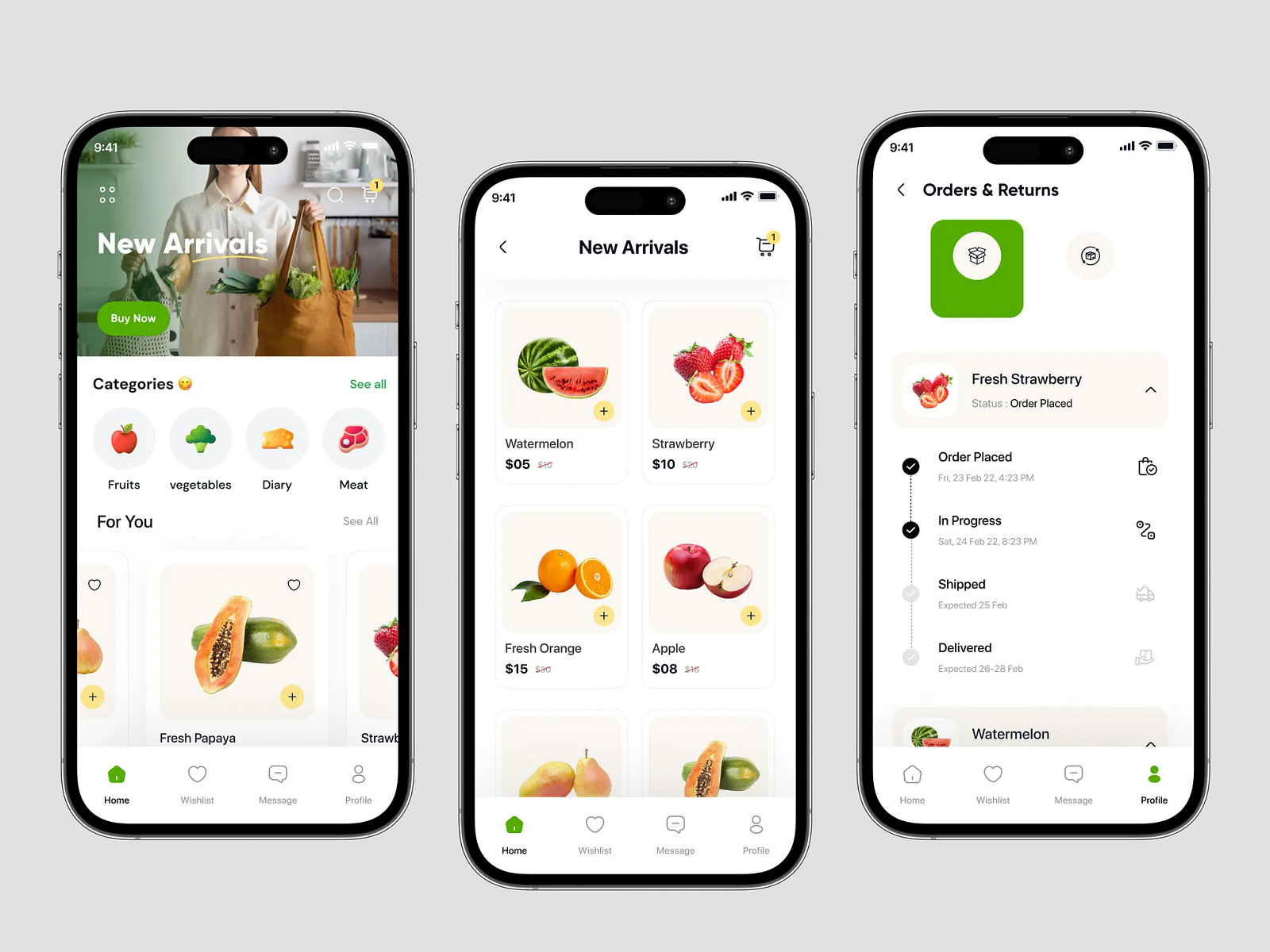 Grocery app design by Tajrin Nahar on Dribbble