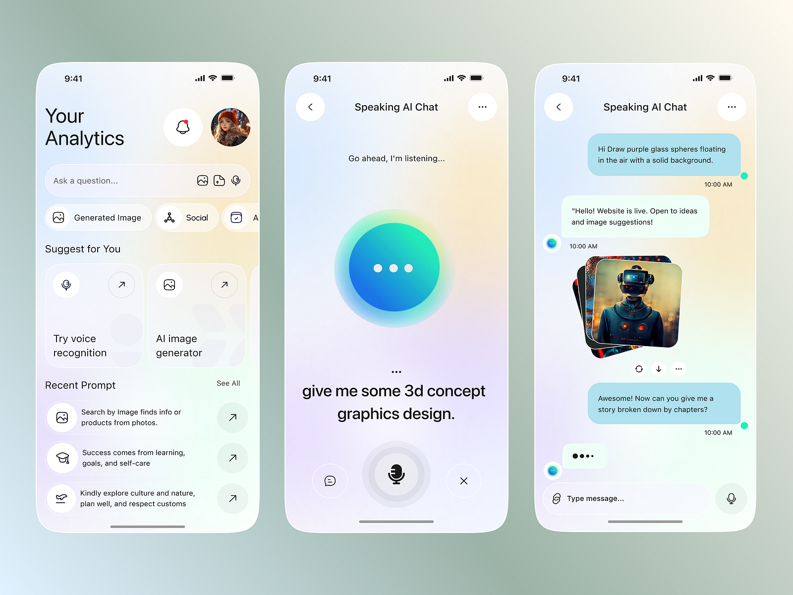 AI Chatbot Mobile App by Zeeroo Canvas on Dribbble