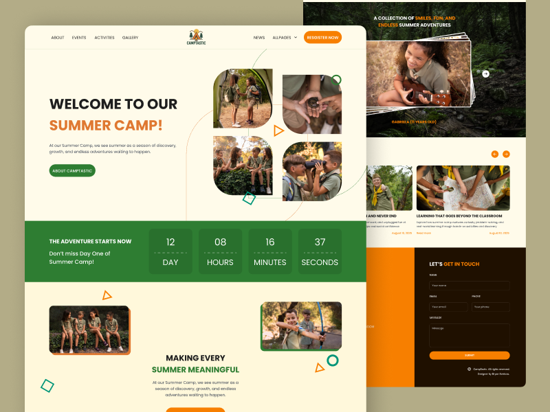 🌿 Camptastic — Summer Camp Website Design by Bryan Santoso on Dribbble