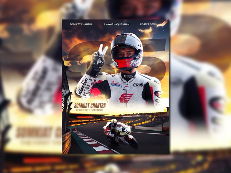 Motorcycle Racing Poster Design by Anayat Haque Khan on Dribbble