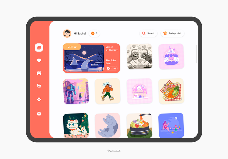 iOS mobile app for kids / UI/UX design by Olga Petrova on Dribbble