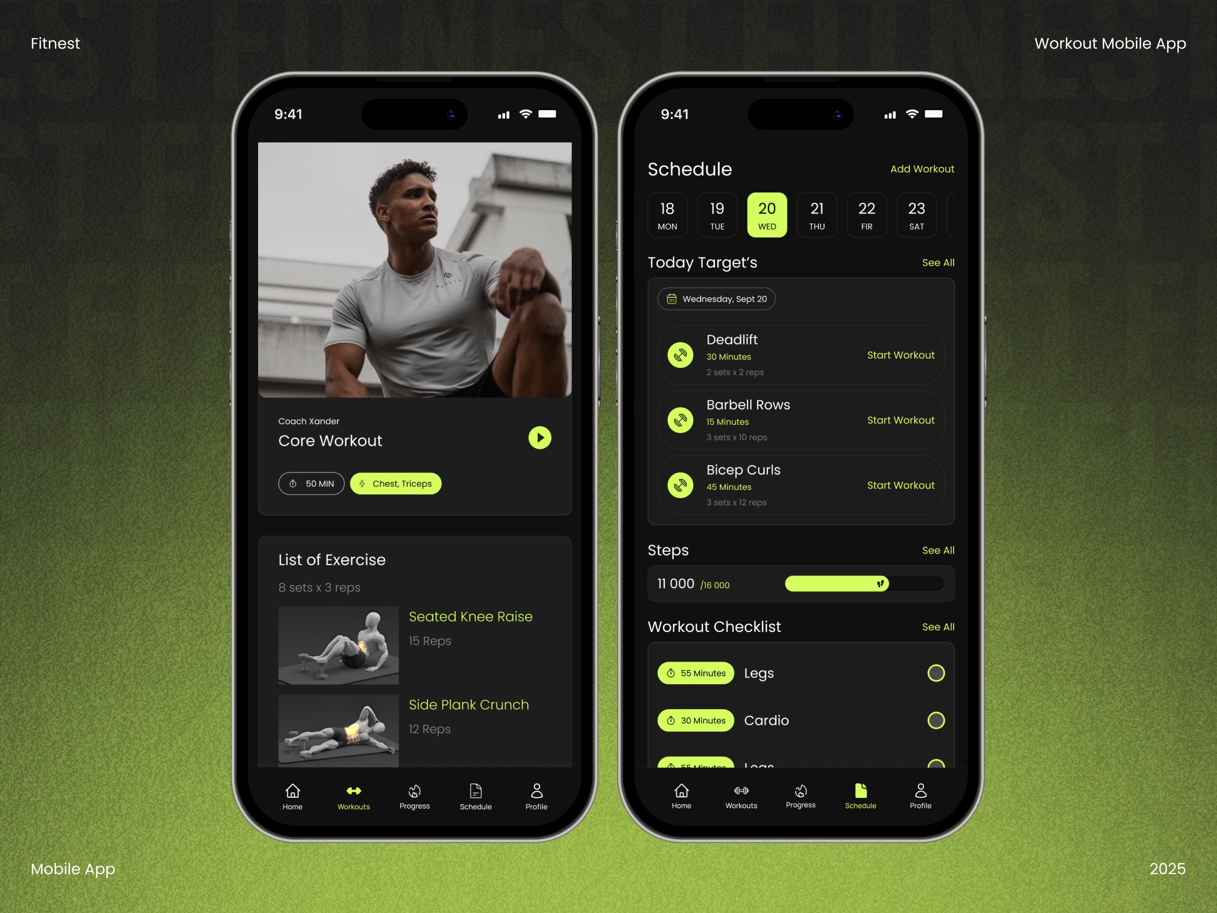 Fitnest - Fitness Workout Mobile App UI Bold Modern Design by LAIN UI ...