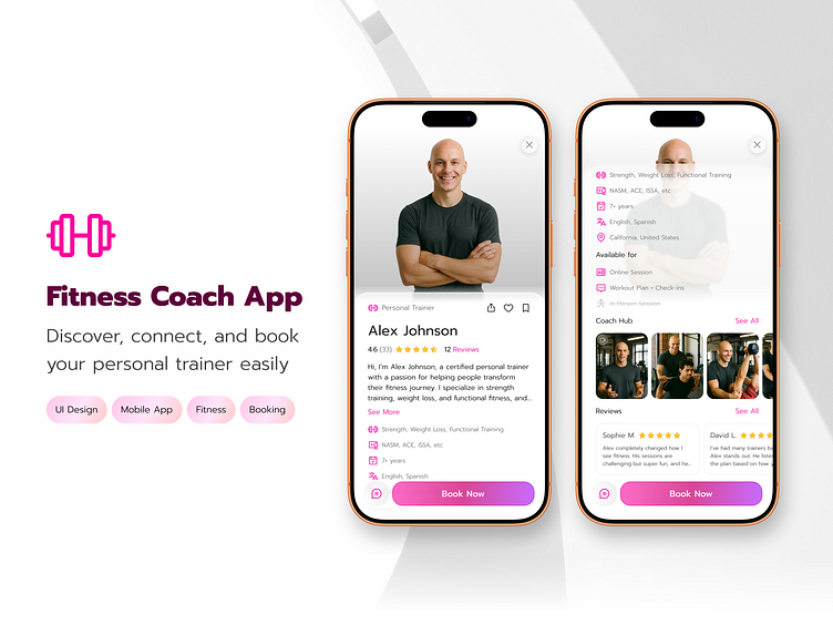 Personal Trainer Profile UI by Sam on Dribbble