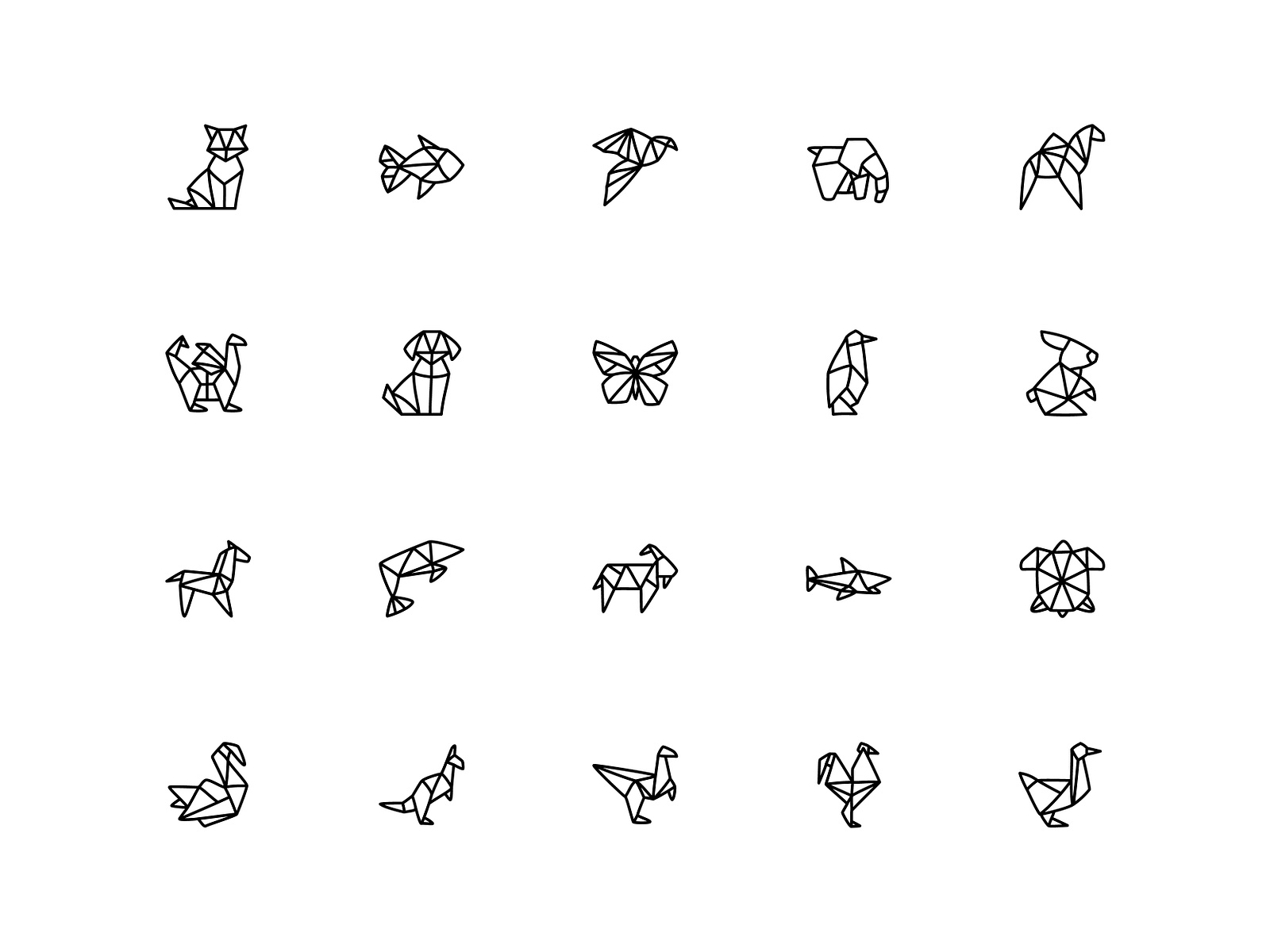 Origami Icons by Iconfield Studio on Dribbble