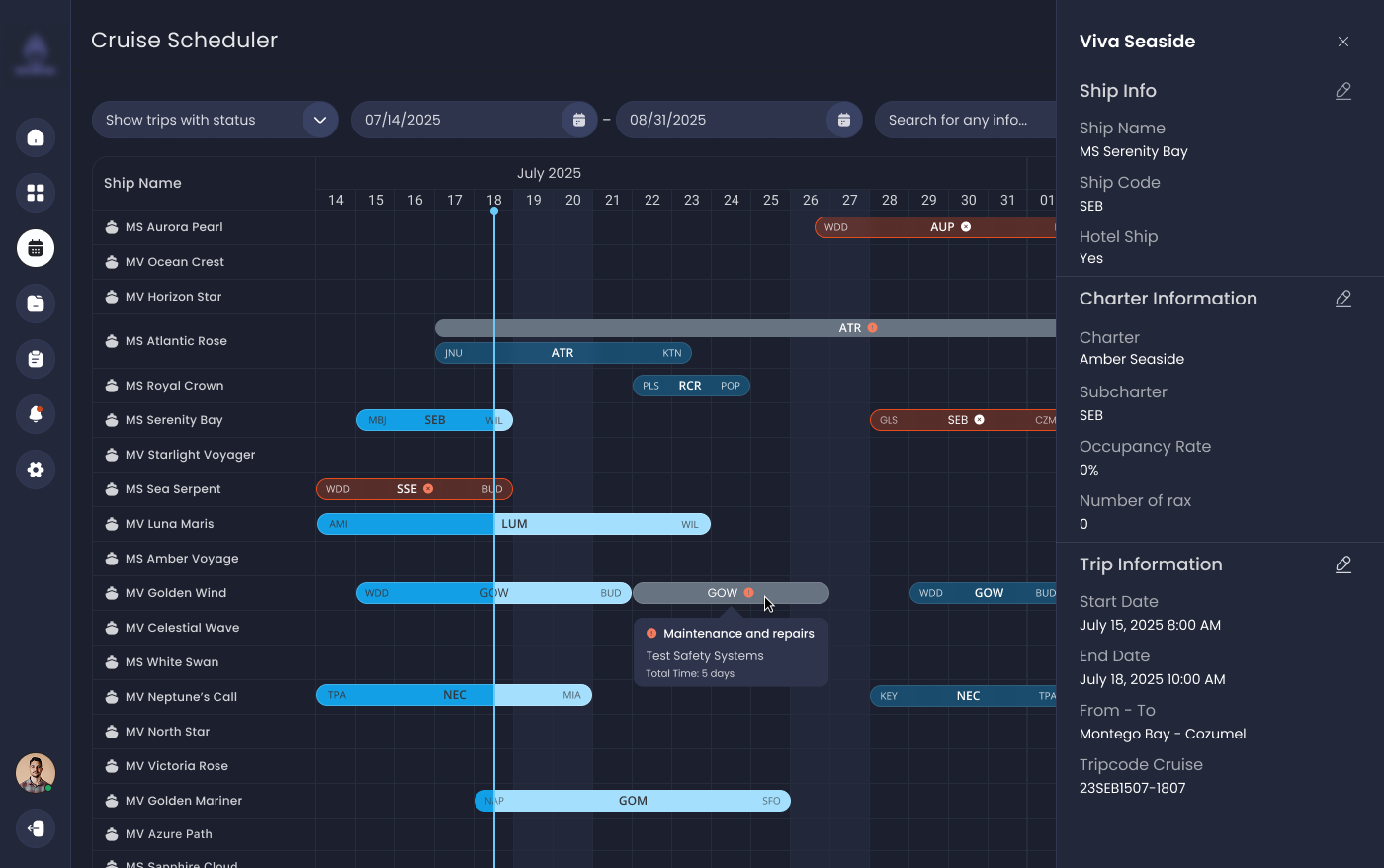 Fleet Schedulling System with Gantt Charts by XB Software on Dribbble