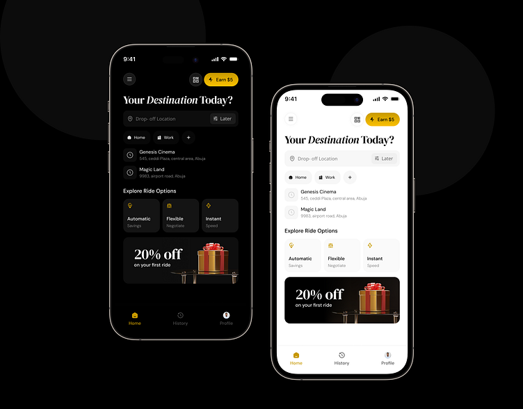 Modern Ride-Hailing Mobile App UI/UX Design in Figma by Timothy Exodus ...