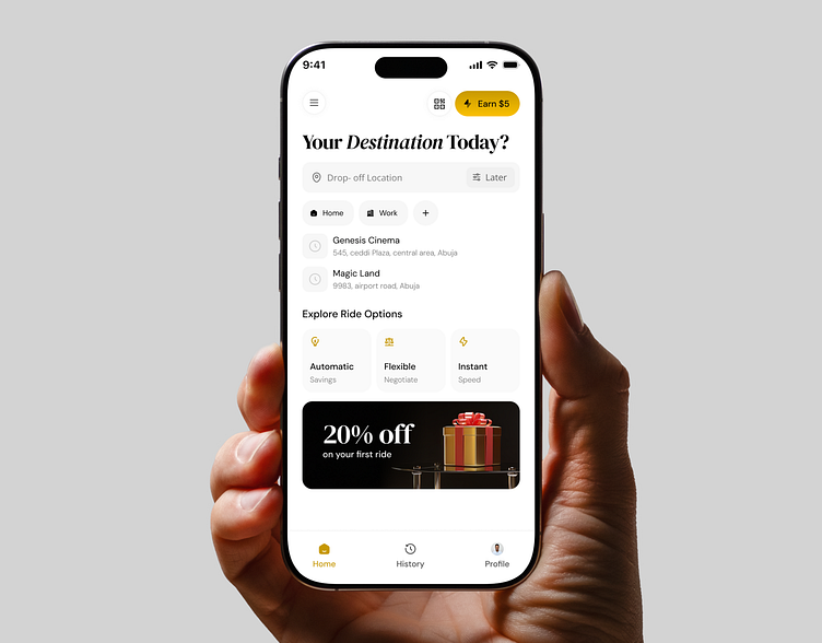 Modern Ride-Hailing Mobile App UI/UX Design in Figma by Timothy Exodus ...