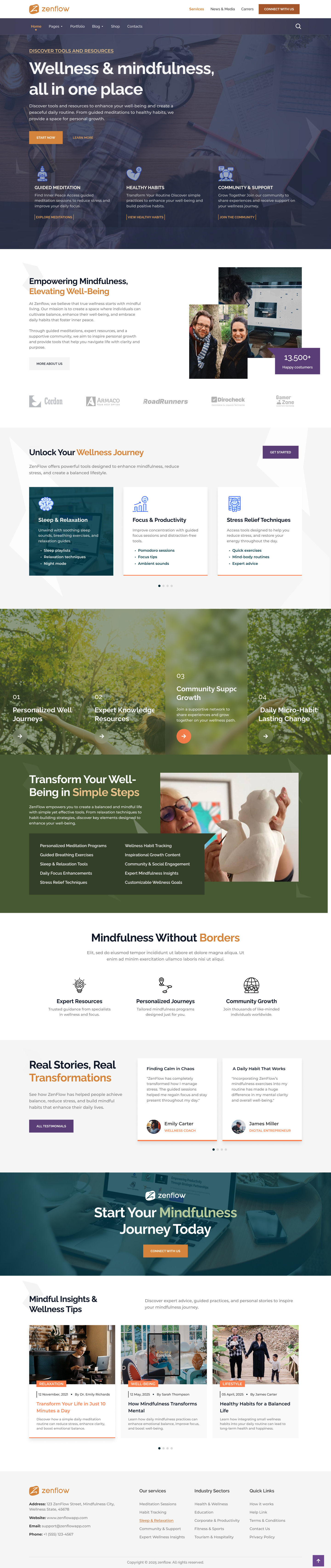 Zenflow – Mindfulness App UI Design by Diroche Studio on Dribbble