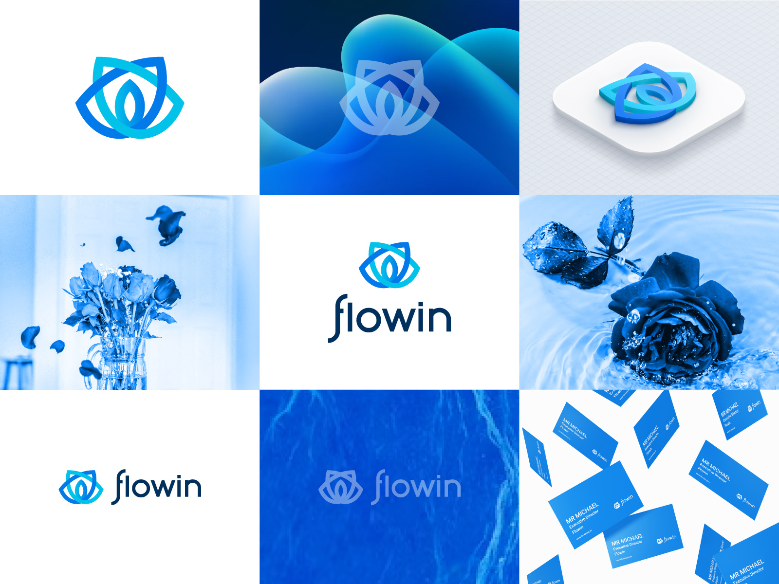 flowin logo by Rakibul Design on Dribbble