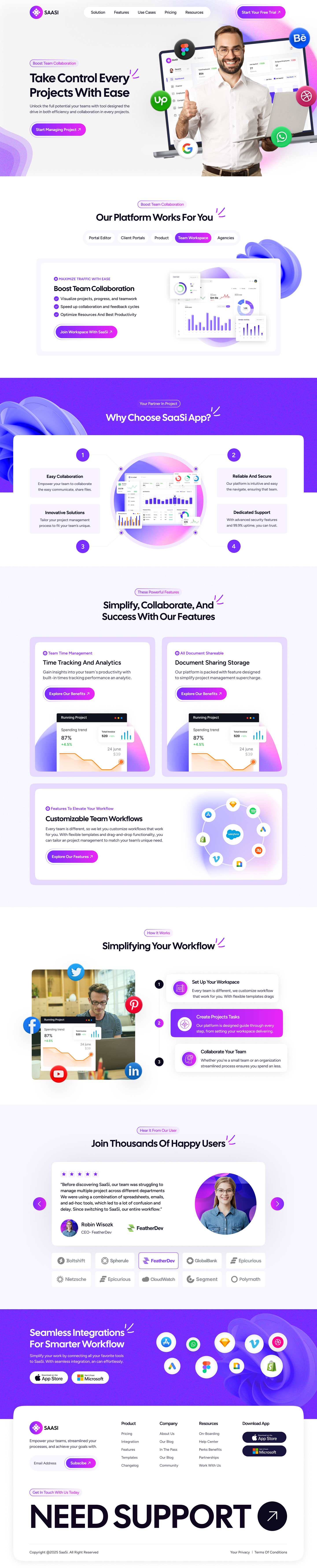 Project Management SaaS Website by FleexStudio | Web Design Agency on ...