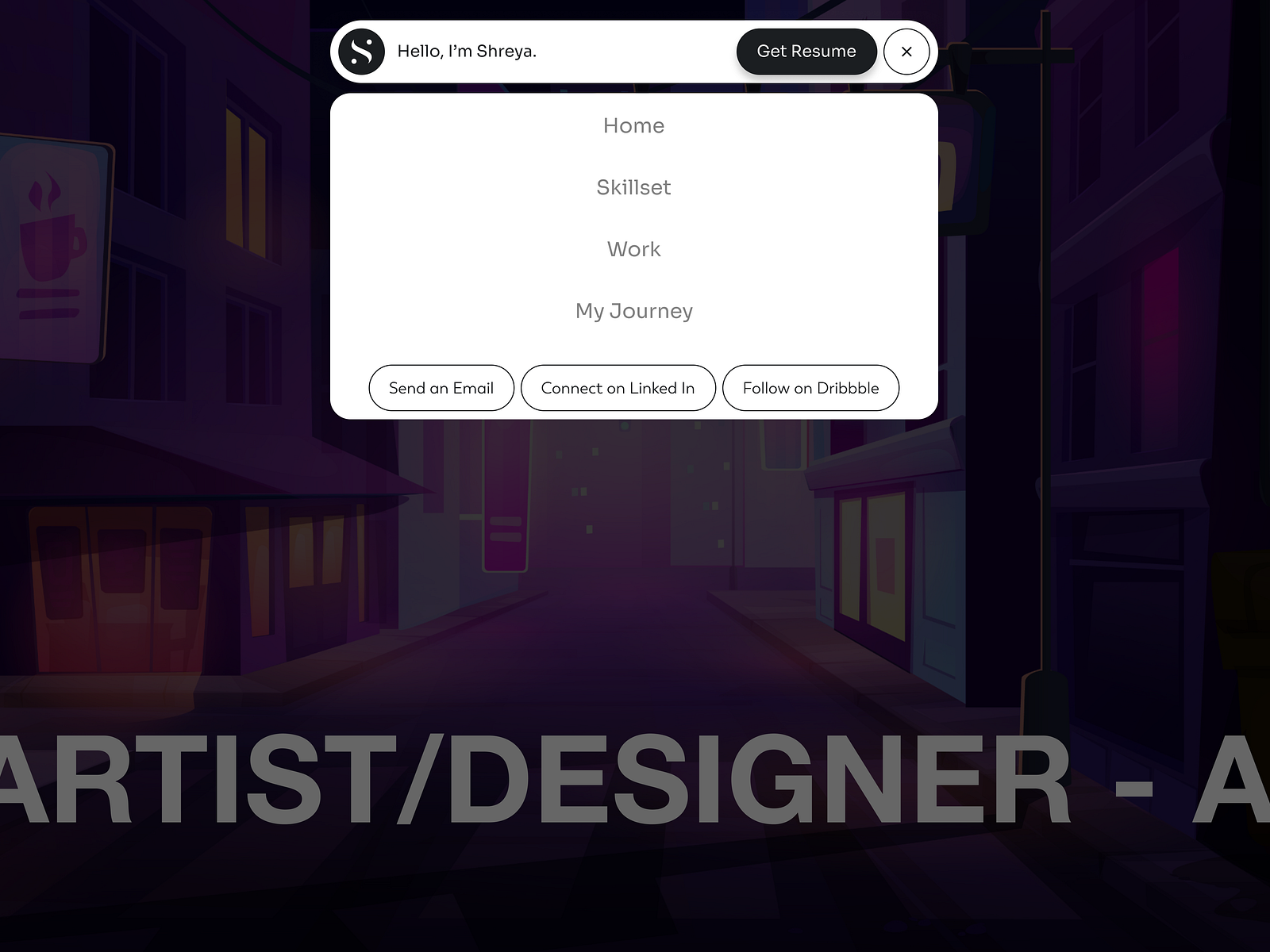 Personal Portfolio UI by Shreya Pandya on Dribbble